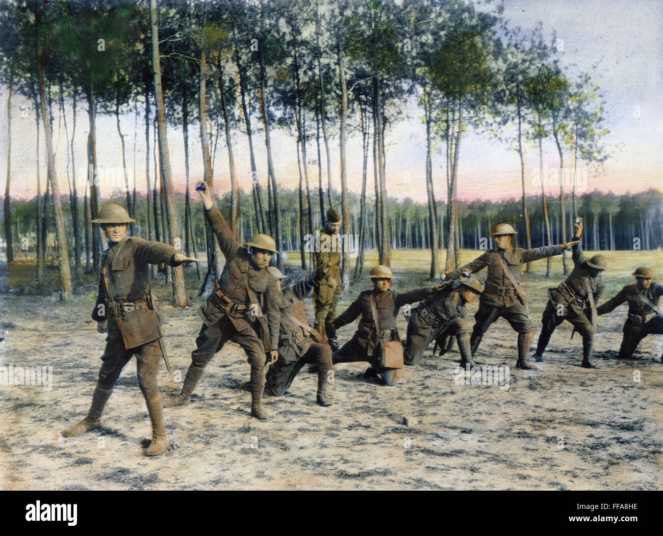 WORLD WAR I: U.S. DRILL. /nMen of the 329th Infantry Regiment, 83rd ...
