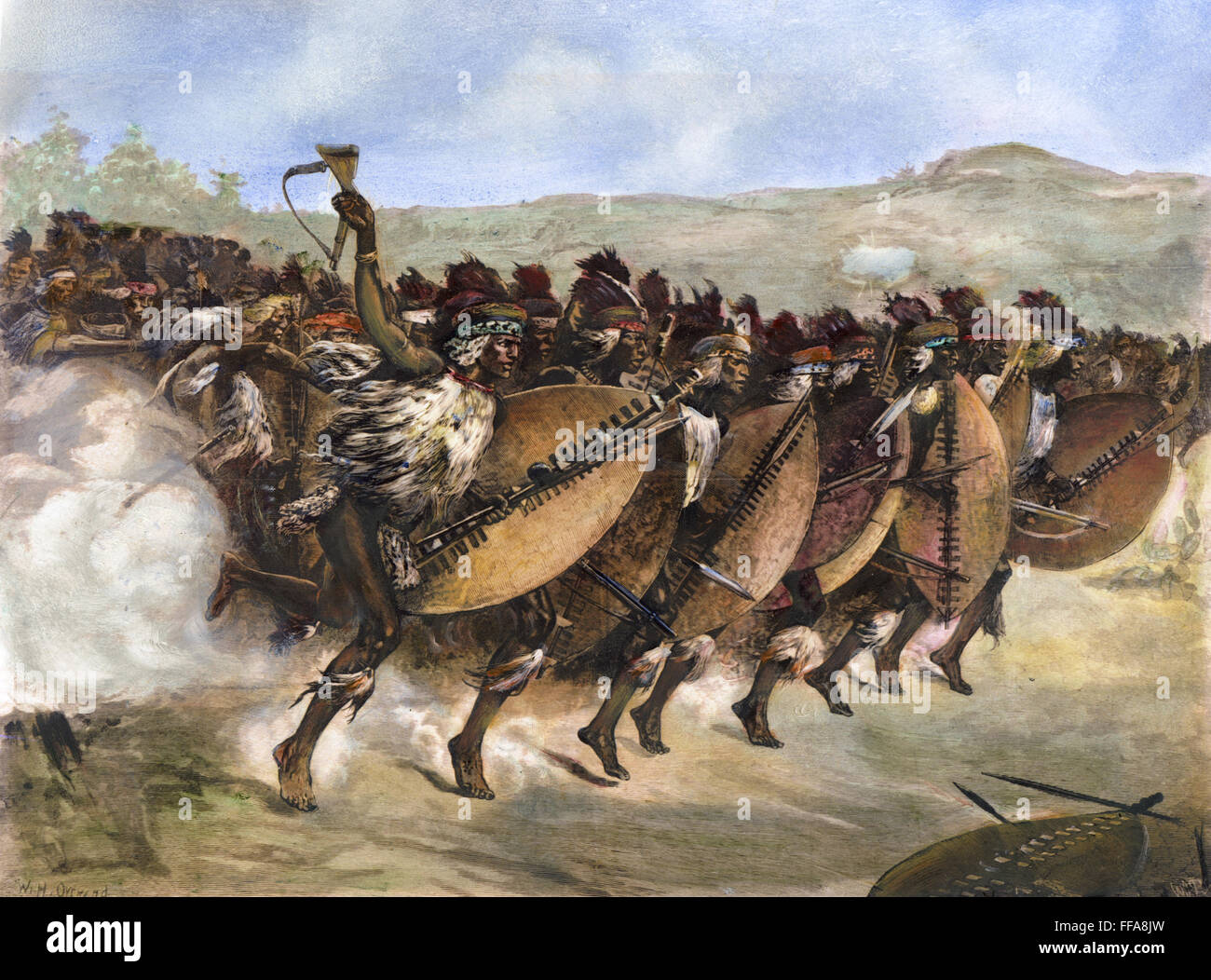 Zulu war engraving 1879 hi-res stock photography and images - Alamy