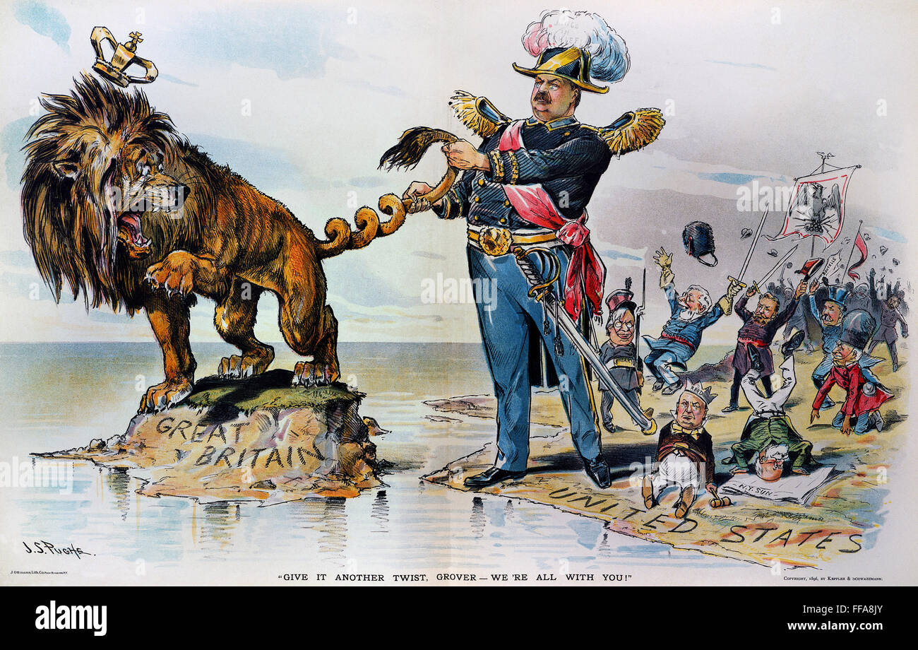 G. CLEVELAND CARTOON, 1896. /nAn 1896 American cartoon by J.S. Pughe ...