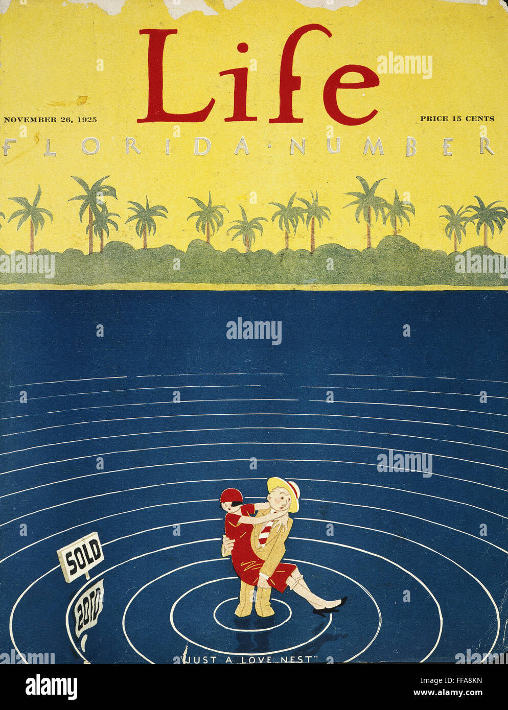 LIFE MAGAZINE COVER, 1925. /nA damp comment on the get-rich-quick ...