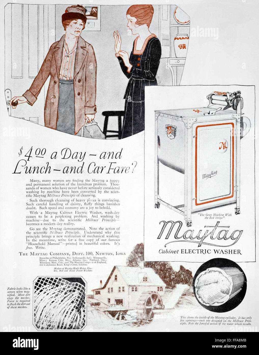WASHING MACHINE AD, 1926. /nAmerican magazine advertisement, 1926, for ...