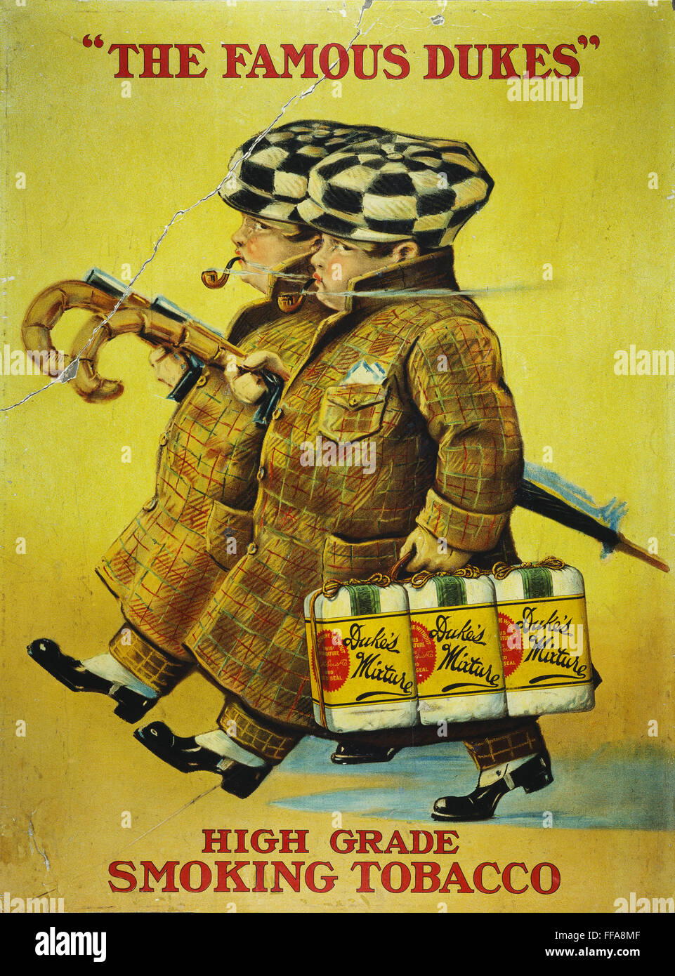 TOBACCO AD, c1885. /nBenjamin Newton Duke and James Buchanan Duke on a ...