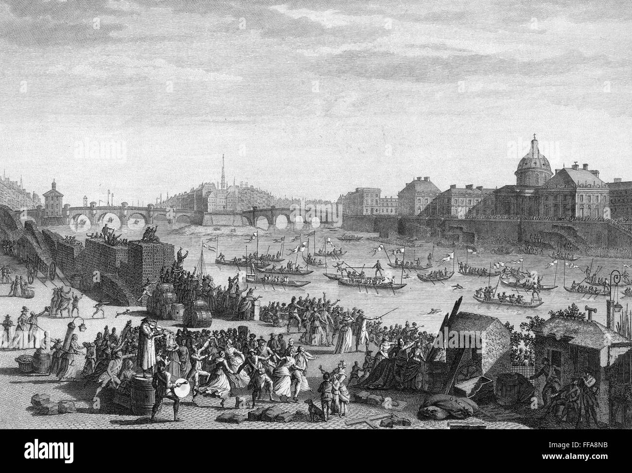 FRENCH REVOLUTION: 1790./nThe water festival on the Seine in Paris on ...