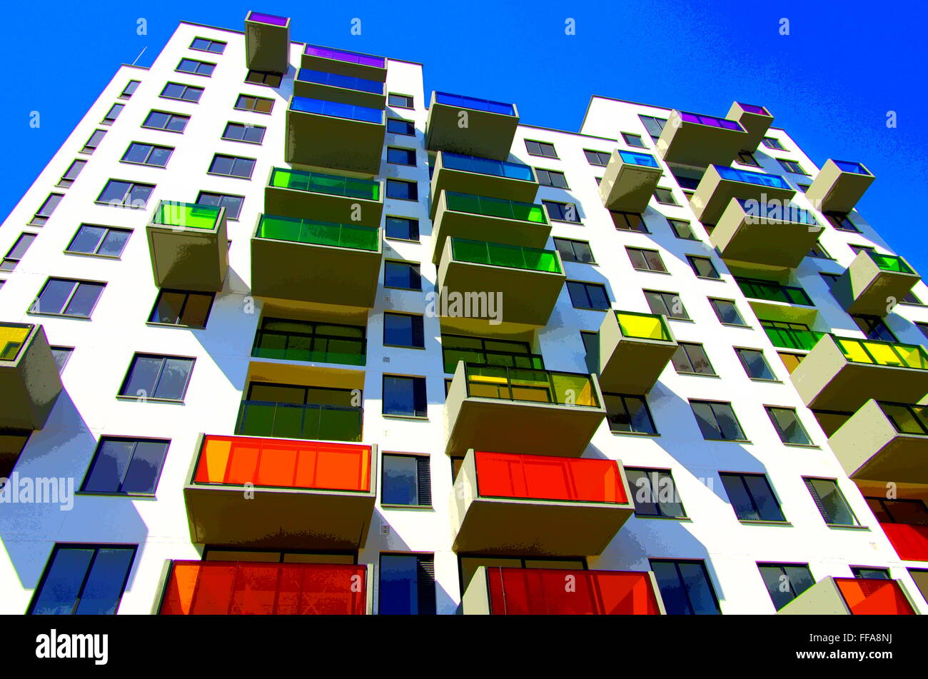 Colorful balconies hi-res stock photography and images - Alamy