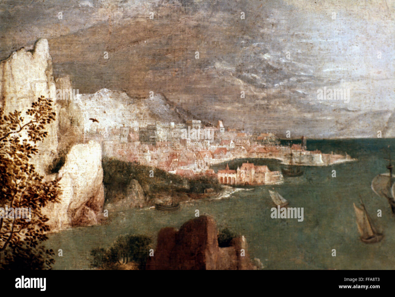 BRUEGEL: FALL OF ICARUS. /n'Landscape with the Fall of Icarus (detail ...