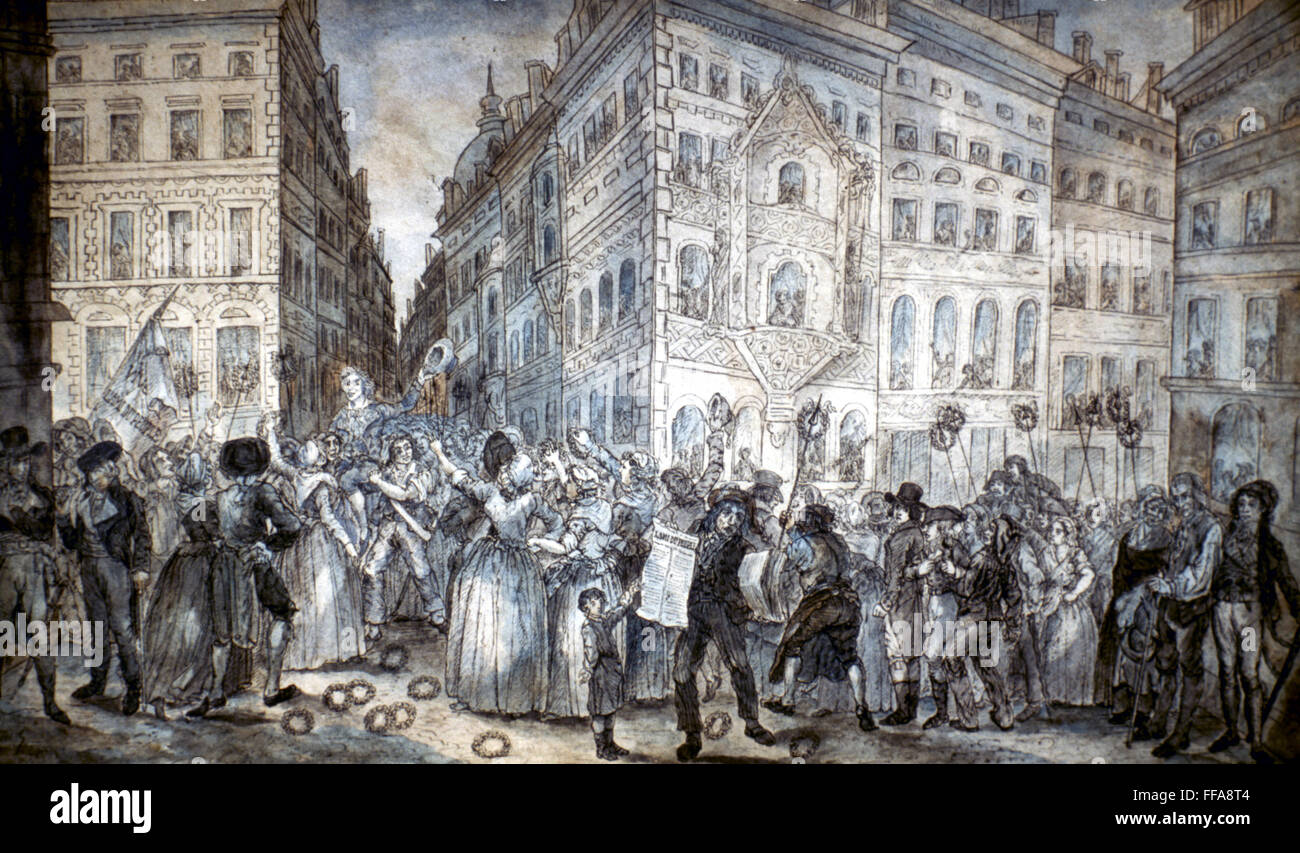 FRENCH REVOLUTION, c1792. /nSale of the radical newspaper 'L'Ami du ...
