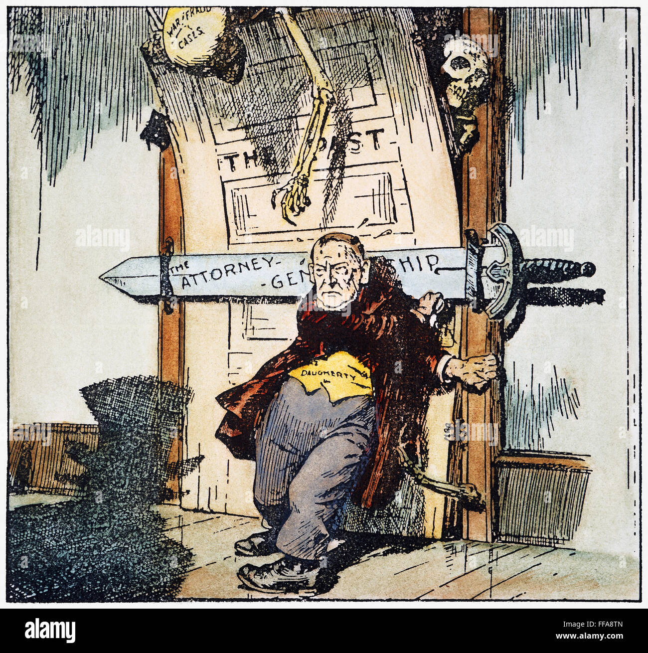 SKELETONS OF MALFEASANCE. /nAmerican cartoon, c1924, showing U.S ...