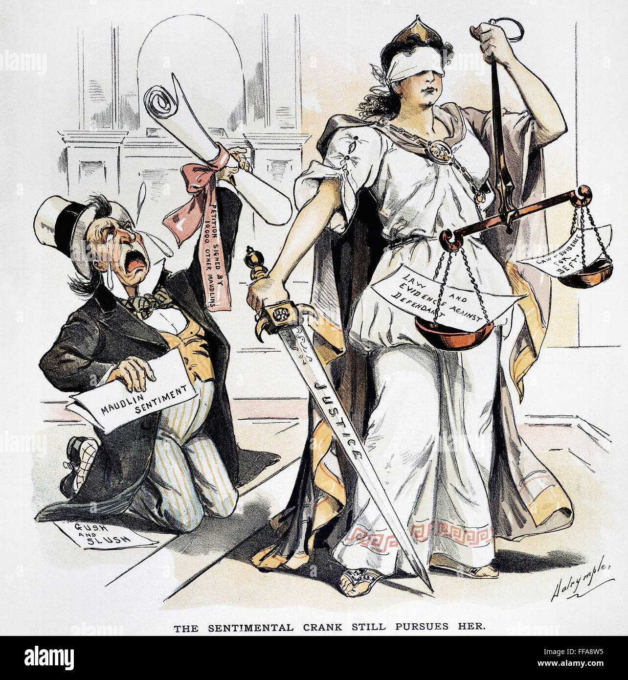 JUSTICE CARTOON. /nAn 1893 American cartoon by Louis Dalrymple ...