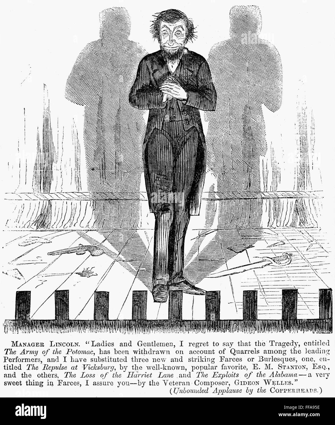 LINCOLN CARTOON, 1863. /nCartoon of Abraham Lincoln, the Sixteenth ...