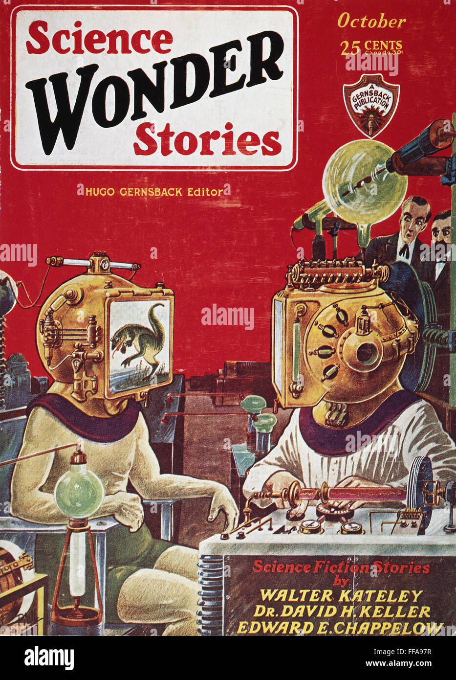 SCIENCE FICTION COVER, 1929. /nAmerican magazine cover, 1929 Stock ...