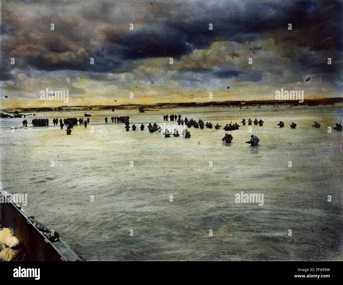 WORLD WAR II: D-DAY, 1944. /nAmerican troops wading ashore at Utah ...