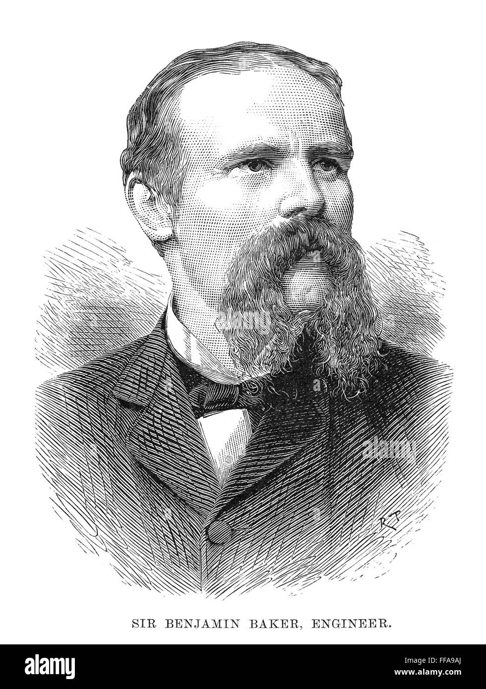 SIR BENJAMIN BAKER /n(1840-1907). English civil engineer. Line ...