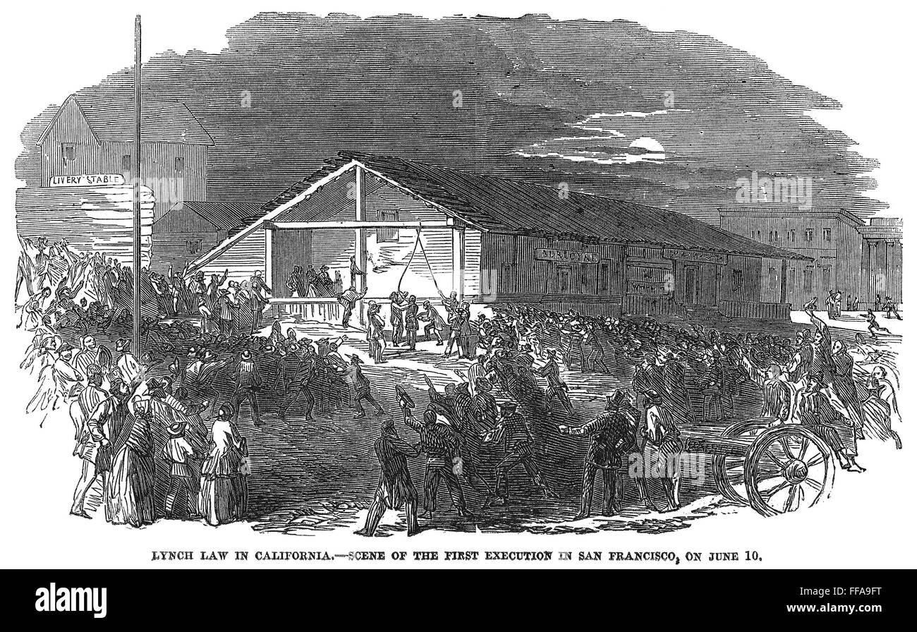 VIGILANCE COMMITTEE, 1851. /nThe execution of a burglar by vigilantes ...