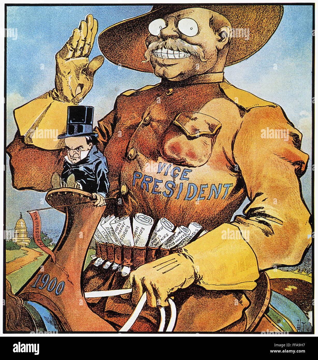 ROOSEVELT/McKINLEY CARTOON. /nPresumptive vice-presidential candidate ...