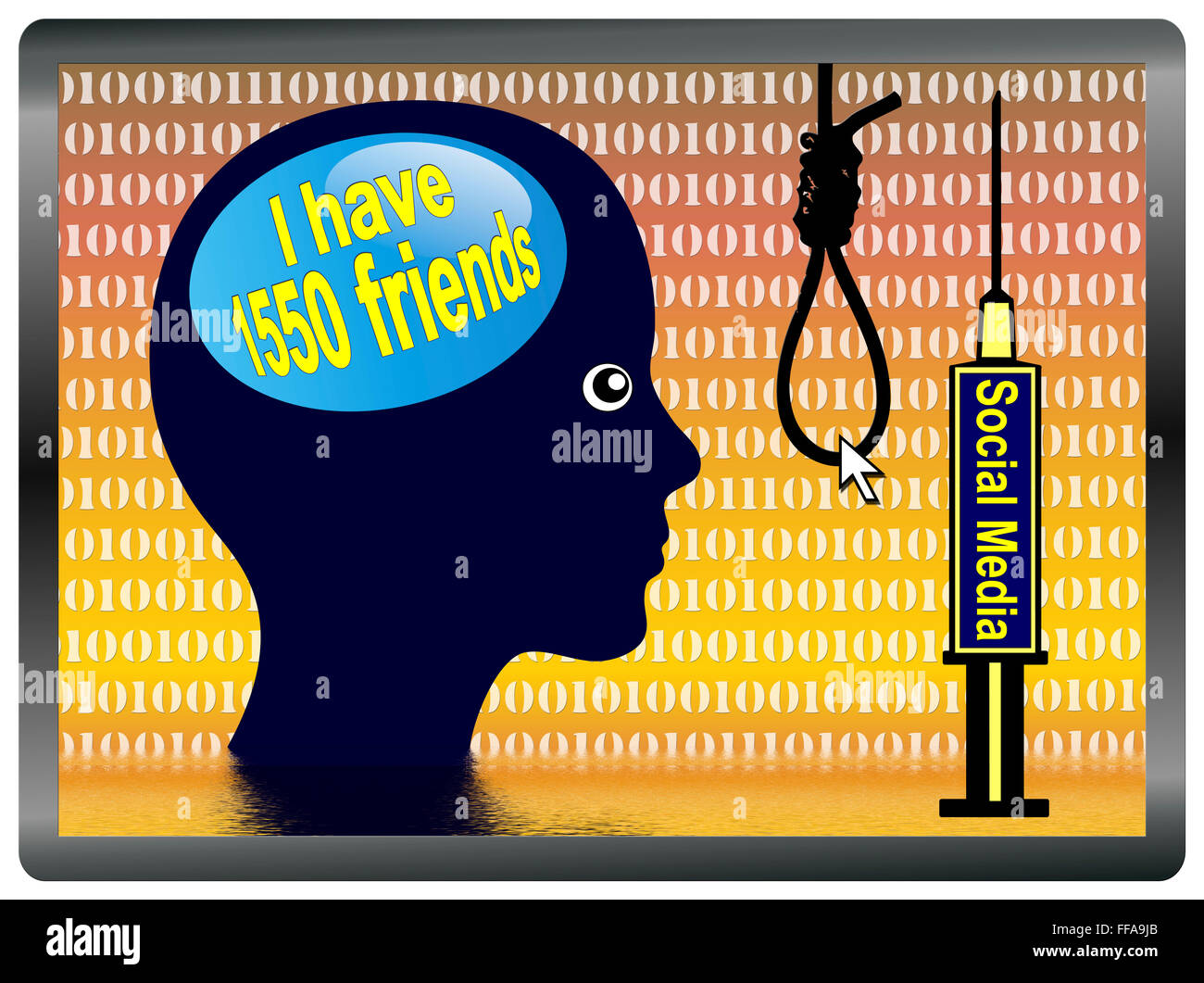 Social Media Depression Stock Photo - Alamy