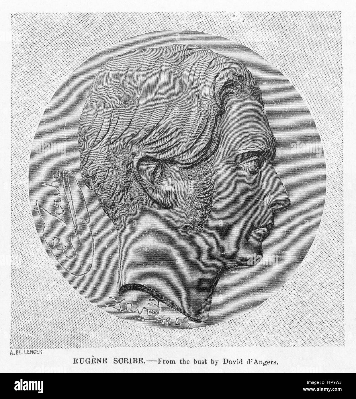 AUGUSTINE EUGENE SCRIBE/n(1791-1861). French playwright. Engraving ...