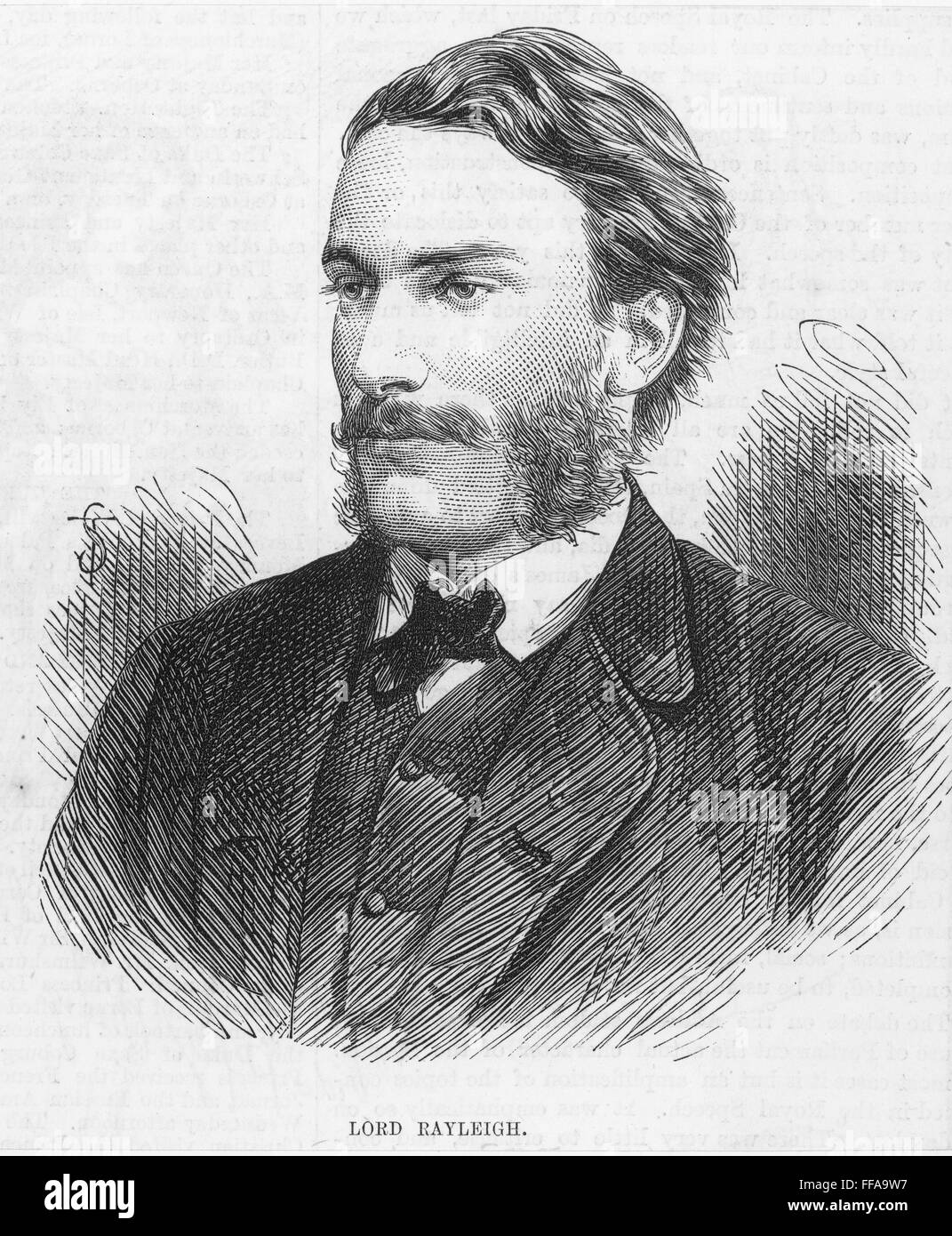 3RD BARON RAYLEIGH /n(1842-1919). John William Strutt. English ...