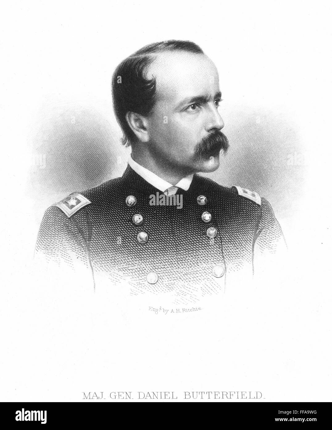 DANIEL BUTTERFIELD /n(1831-1901). American army officer. Steel ...