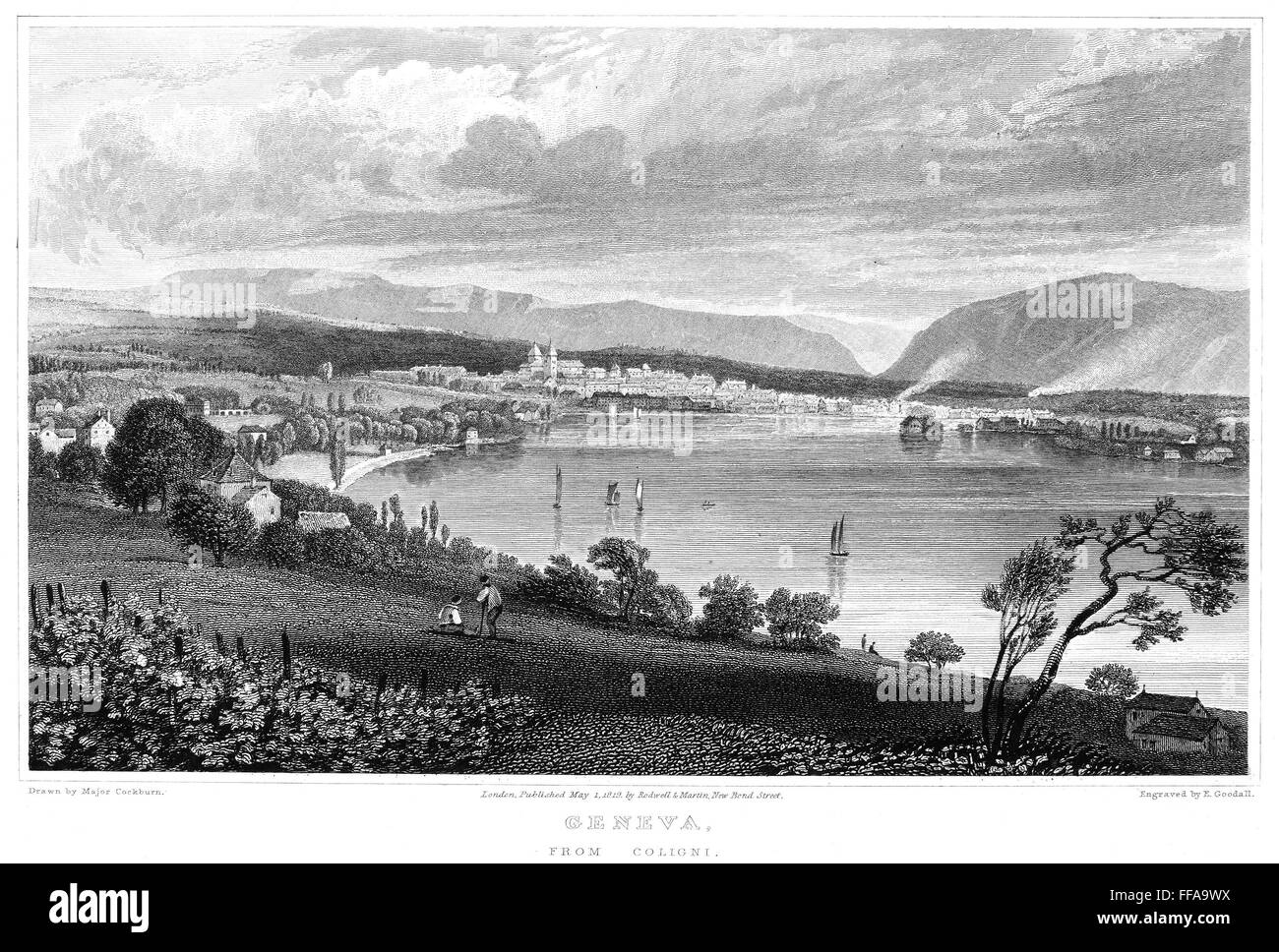 SWITZERLAND: GENEVA, 1819. /nEngraving by F. Goodall, after a drawing ...