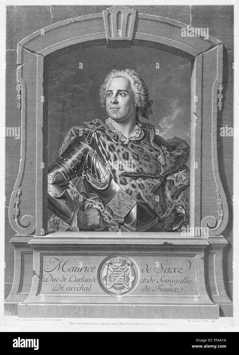 MAURICE OF SAXONY/n(1696-1750). French general Stock Photo - Alamy