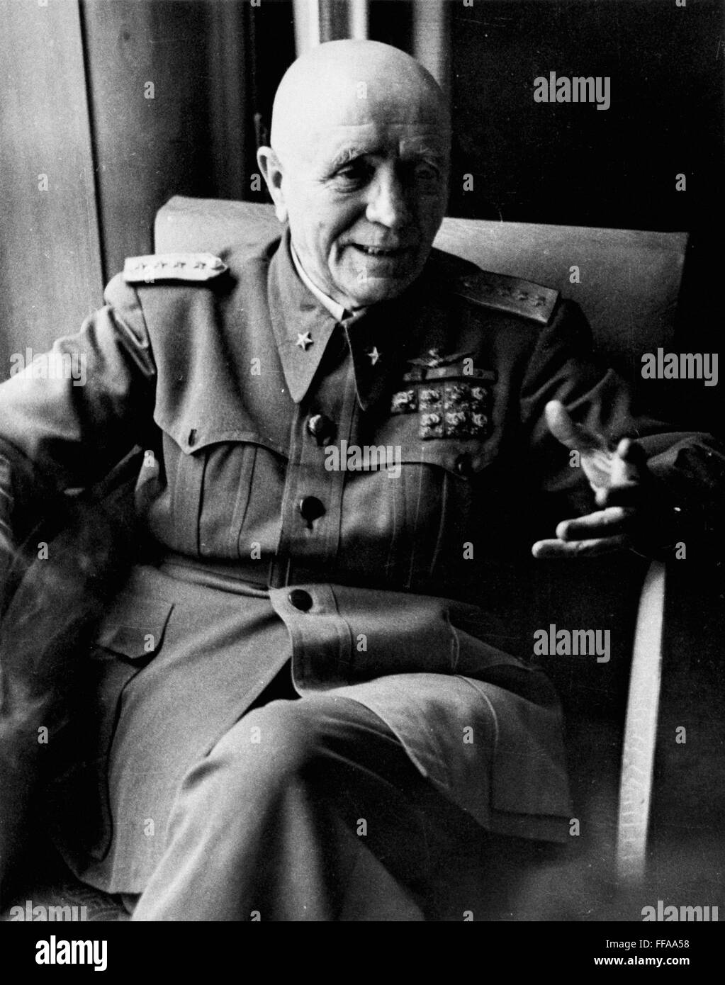 PIETRO BADOGLIO (1871-1956). /nItalian soldier. Photographed May 1944 ...