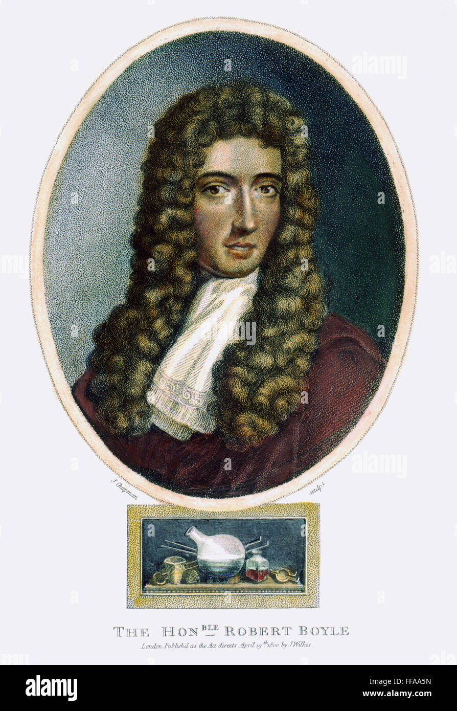 ROBERT BOYLE (1627-1691). /nEnglish physicist and chemist: stipple ...