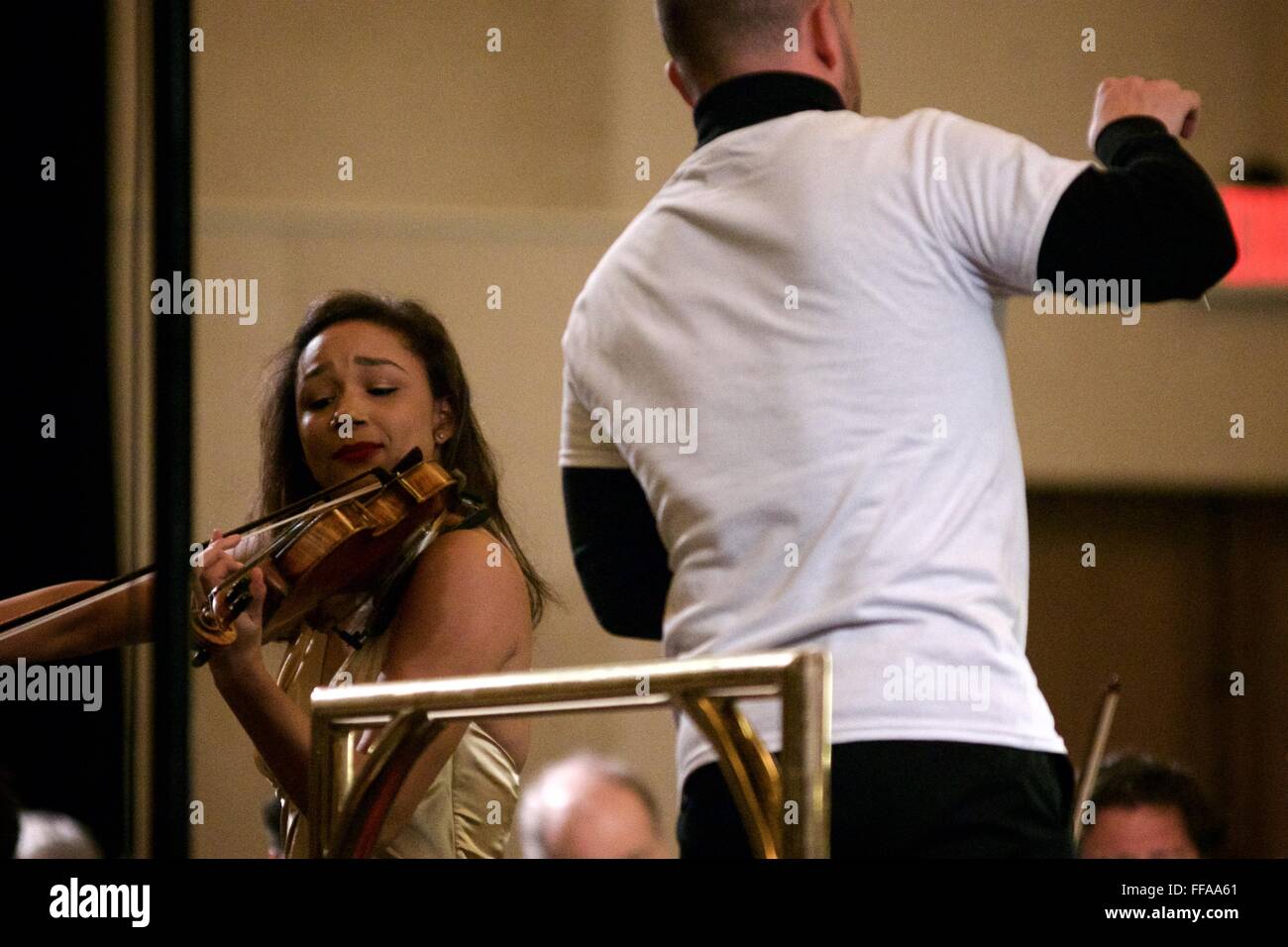Violin virtuoso Adé Williams solos during her debut with the ...