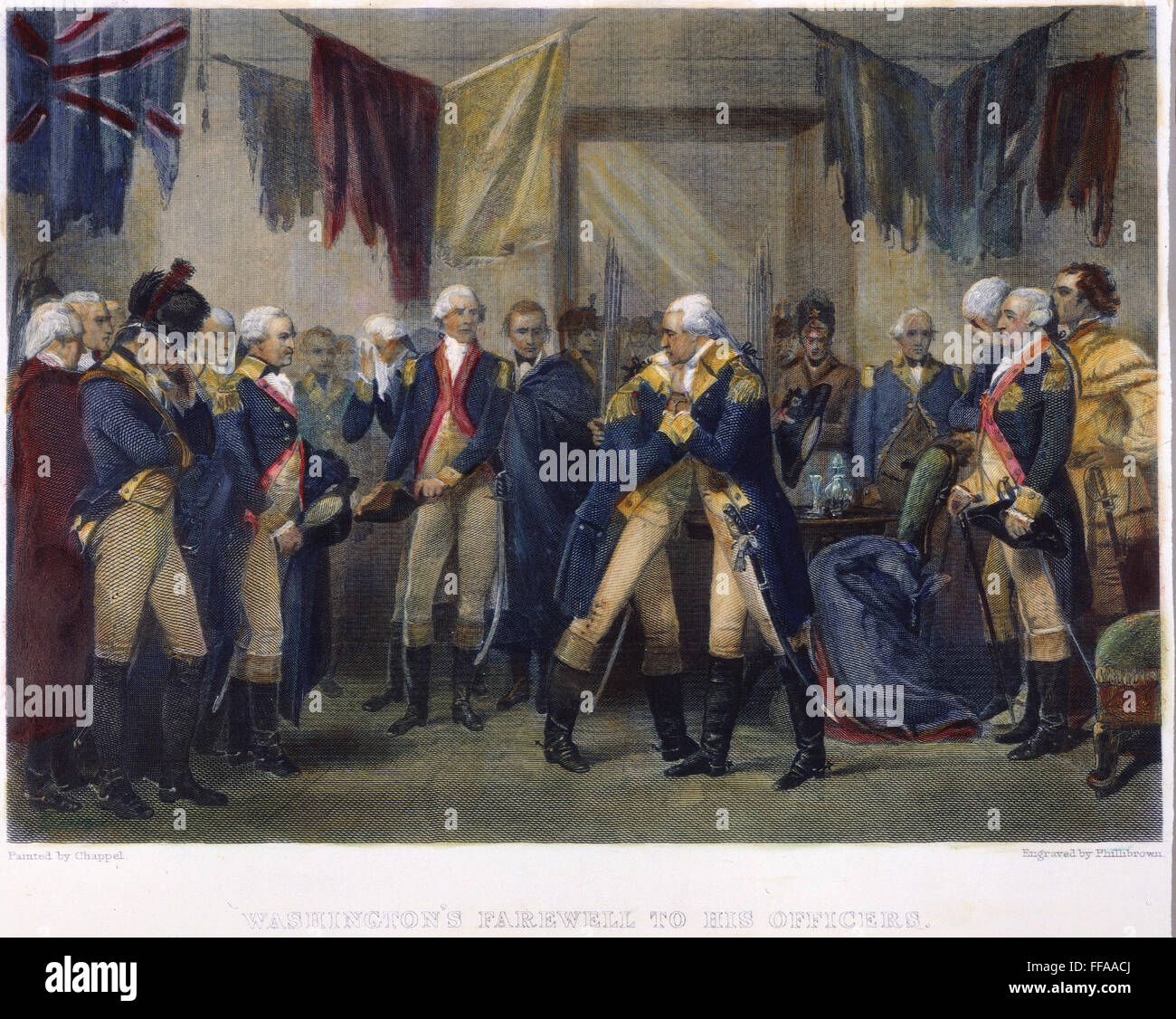 WASHINGTON'S FAREWELL. /nGeorge Washington's farewell to his officers ...