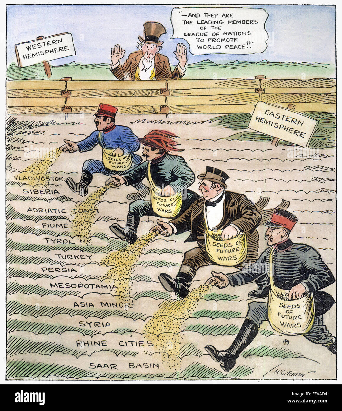 LEAGUE OF NATIONS CARTOON. /nCartoon by John T. McCutcheon for the ...