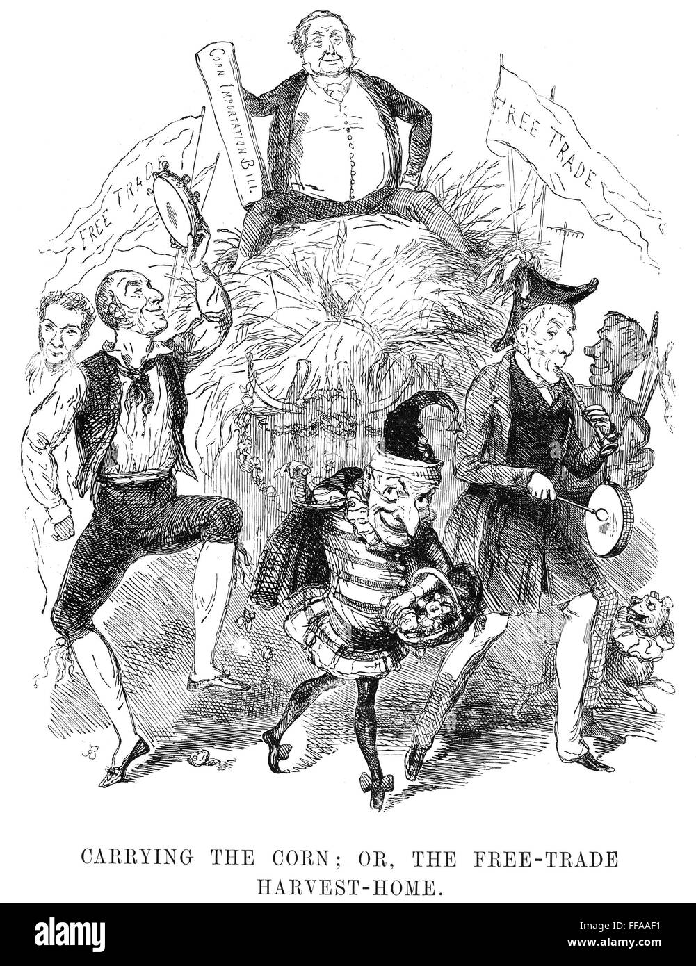 CORN LAWS REPEAL: CARTOON. /n'Carrying the Corn; or, the Free-Trade ...