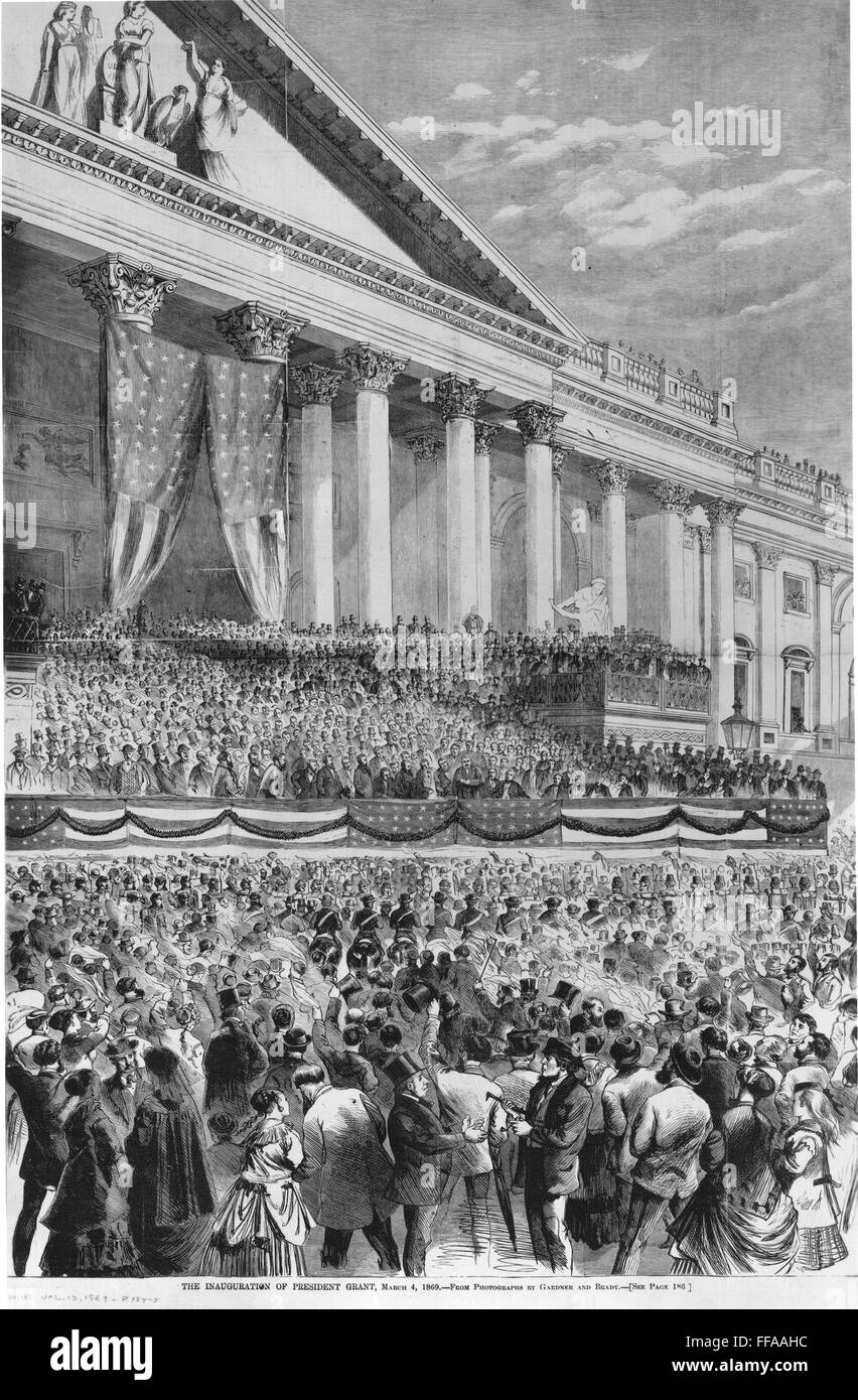 ULYSSES S. GRANT (1822-1885). /nThe first inauguration of Ulysses S ...