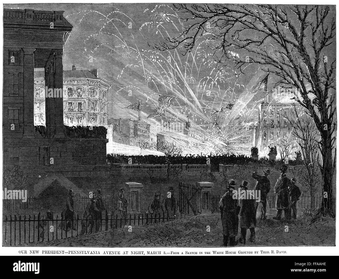 HAYES INAUGURATION, 1877. /nCelebrations on Pennsylvania Avenue ...