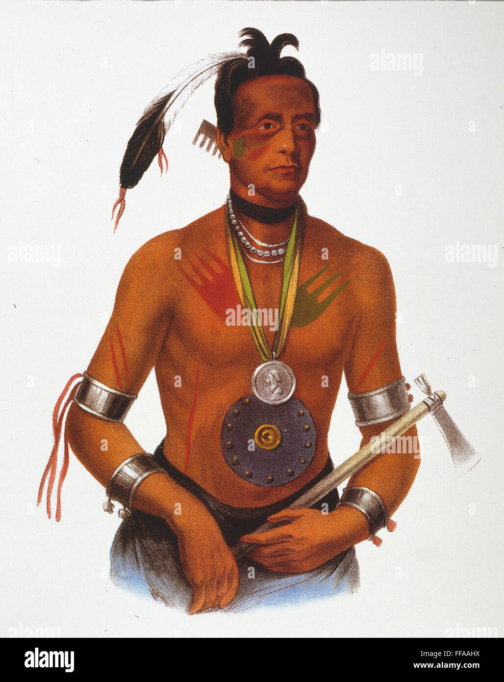 LITTLE ELK, 1826. /nHoowanneka, or Little Elk. Lithograph after a ...