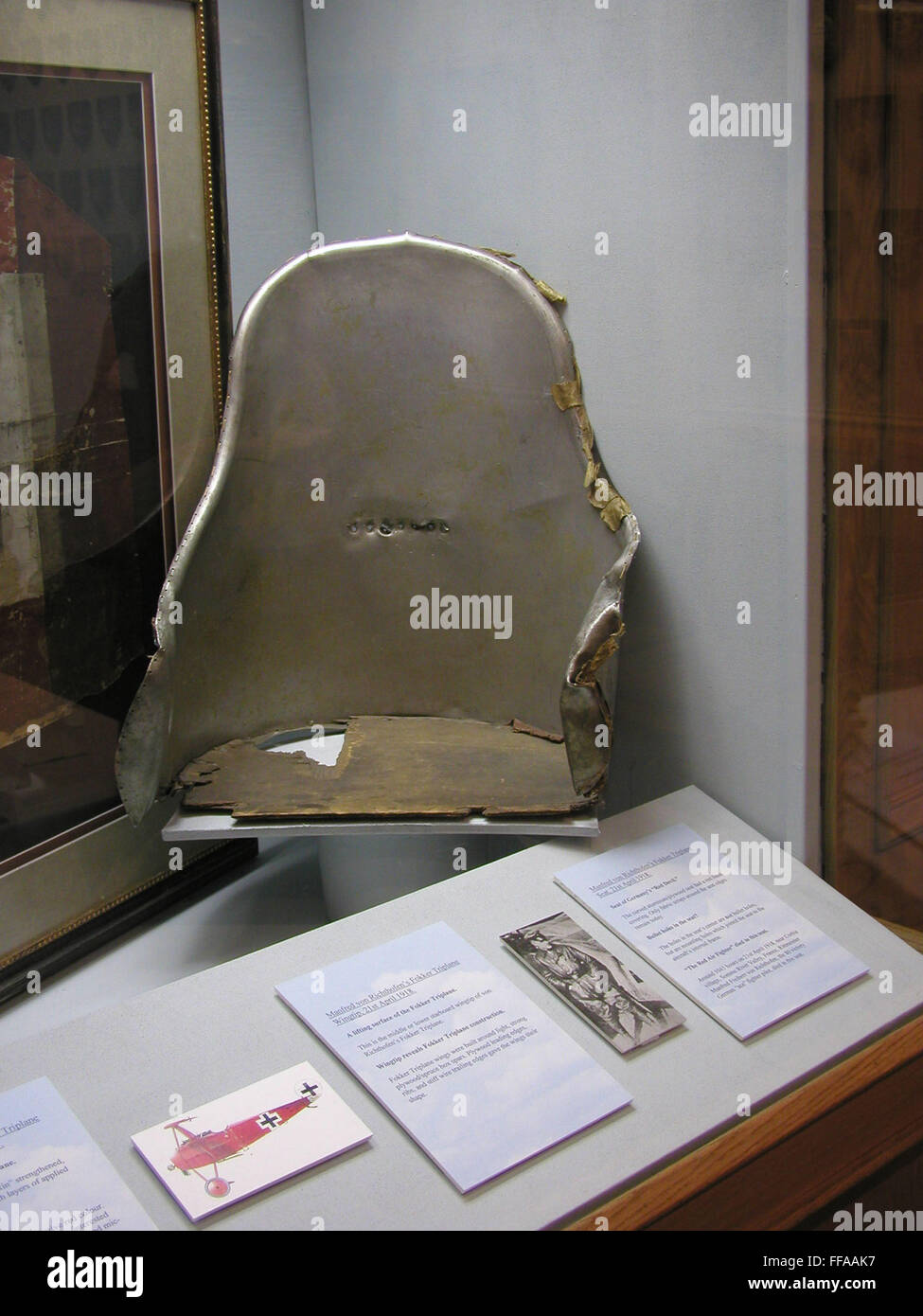 RED BARON'S COCKPIT, 1918. /nThe cockpit seat that the 'Red Baron ...