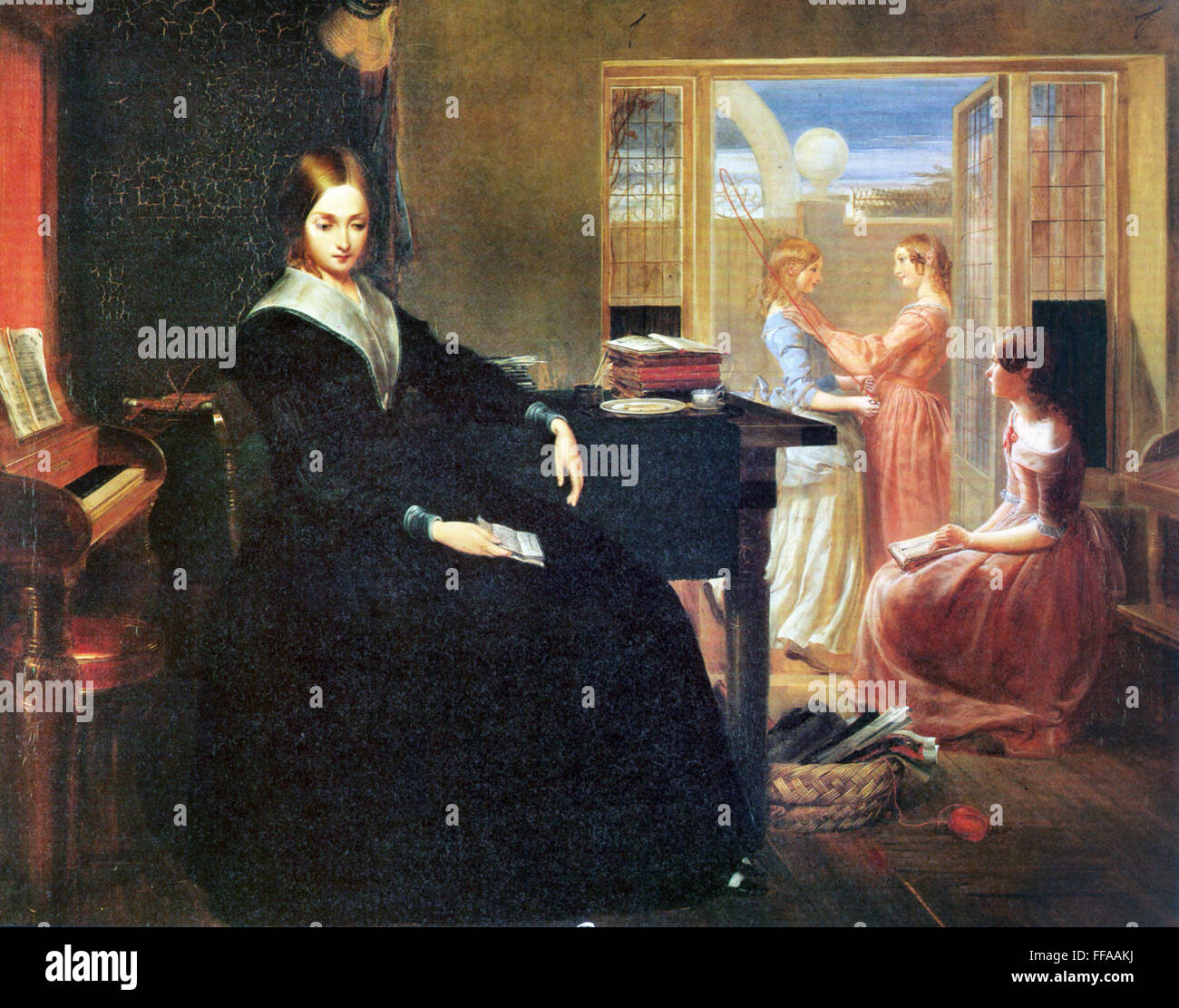 REDGRAVE: THE GOVERNESS. /n'The Governess.' Oil on canvas, 1844, by ...