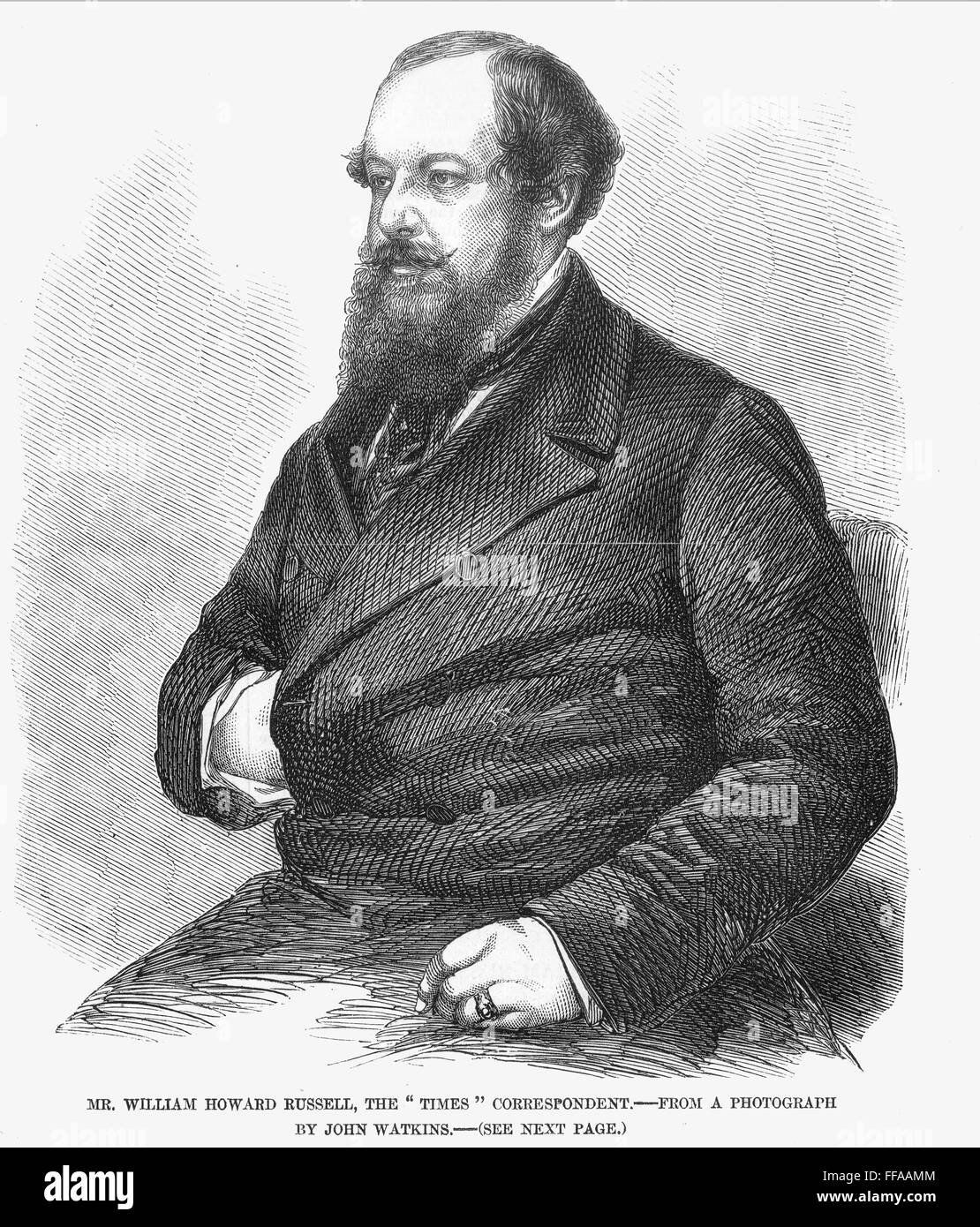 WILLIAM HOWARD RUSSELL /n(1820-1907). British war correspondent Stock ...