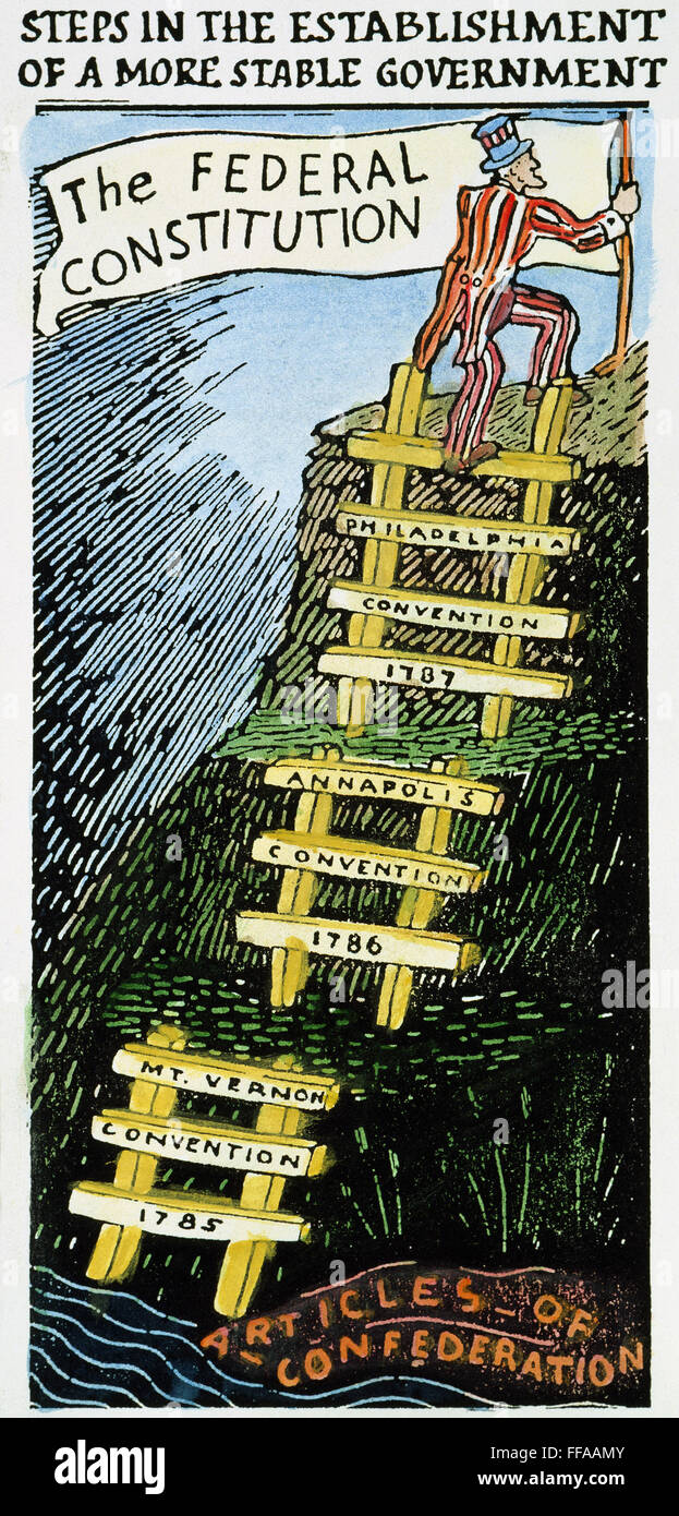 CONSTITUTION CARTOON. /nMid-20th century American cartoon showing the ...