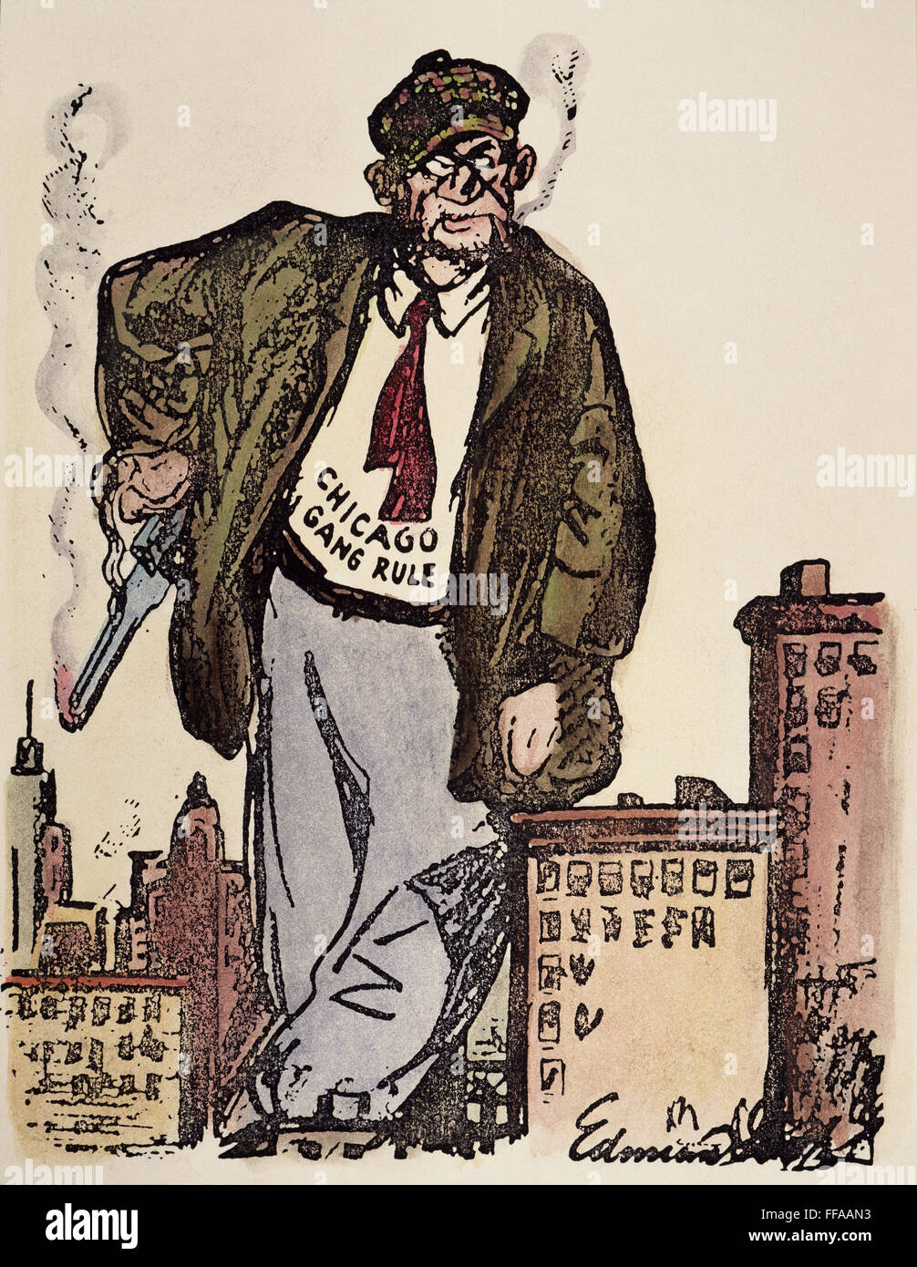 AL CAPONE CARTOON, 1930./nThe King Still Reigns: American cartoon ...