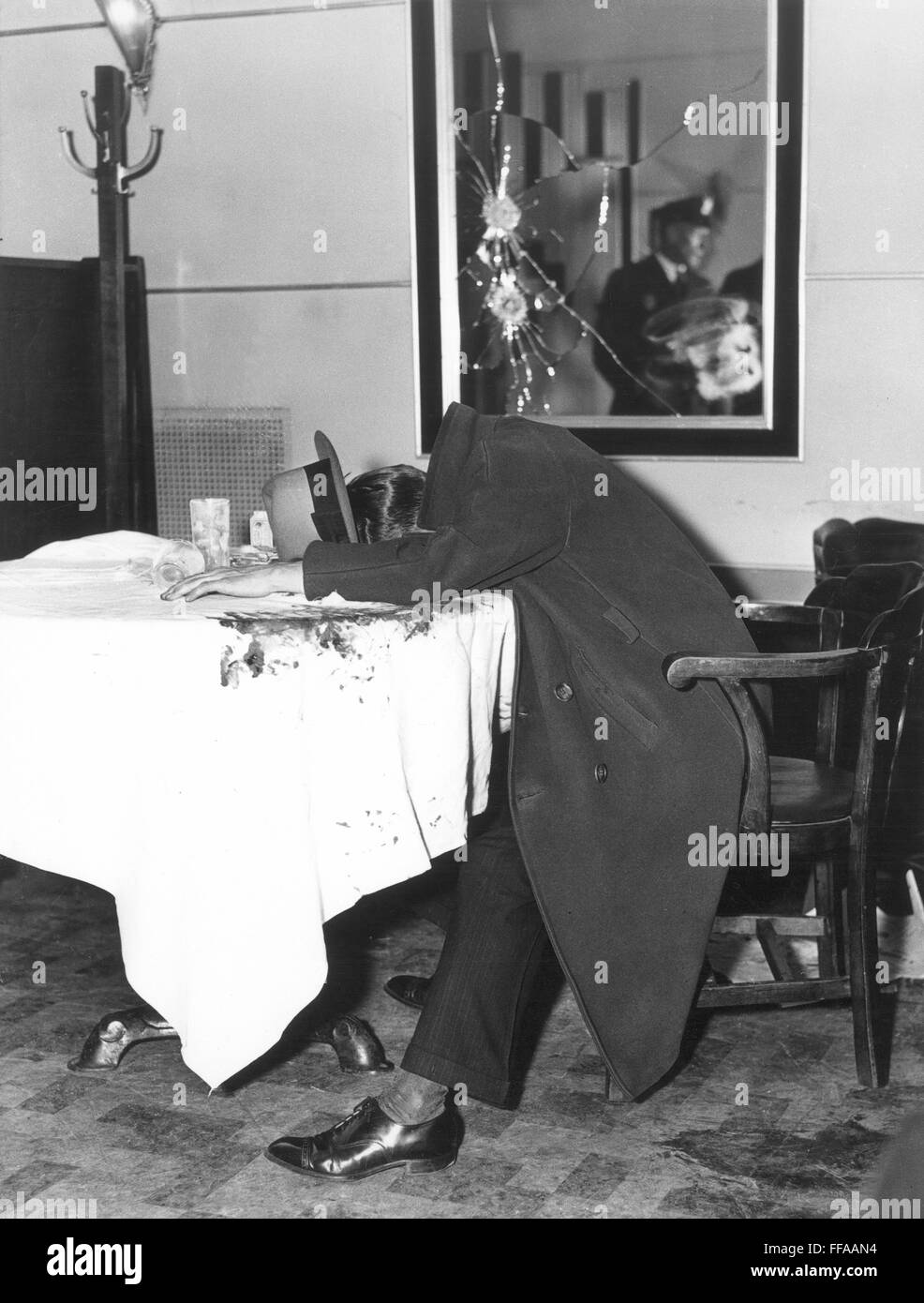 GANGSTER MURDER, 1935. /nOne of the four shooting victims of the 'hit ...
