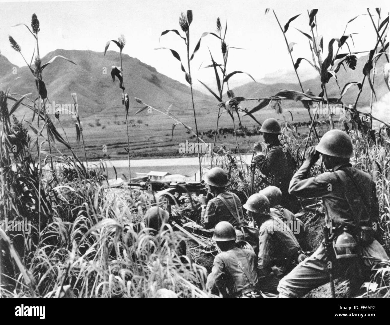 CHINA: JAPANESE INVASION. /nJapanese soldiers in ambush, Northern China ...