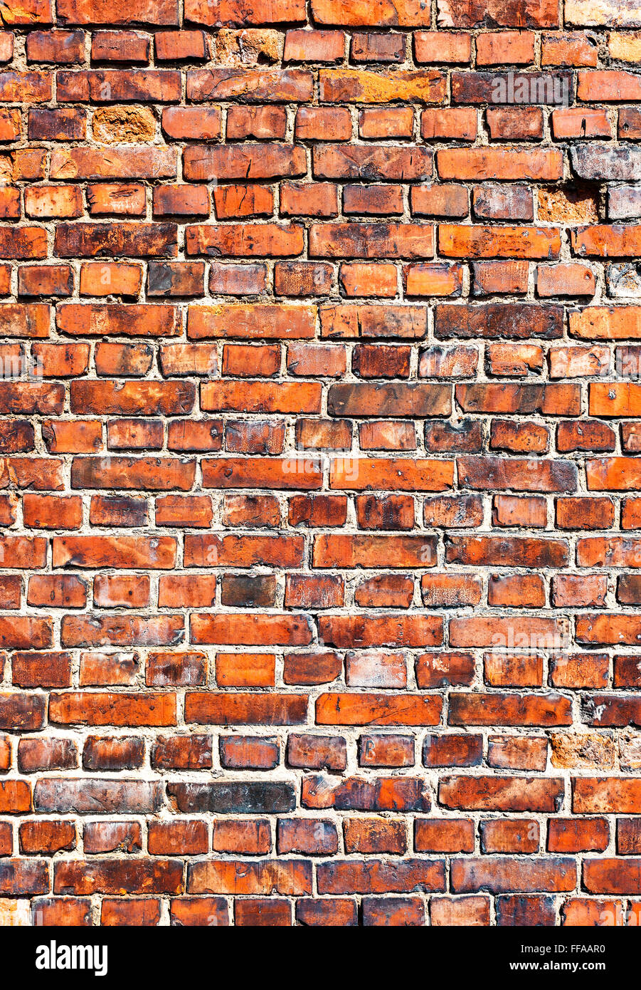 Old weathered red brick wall as background Stock Photo - Alamy