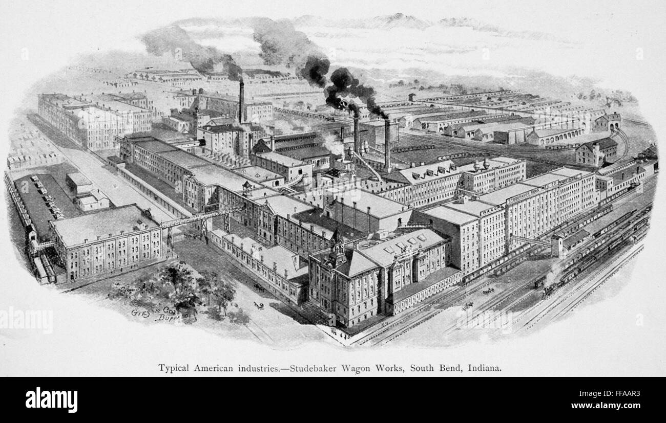 FACTORIES: STUDEBAKER. /nThe Studebaker Wagon Works at South Bend ...