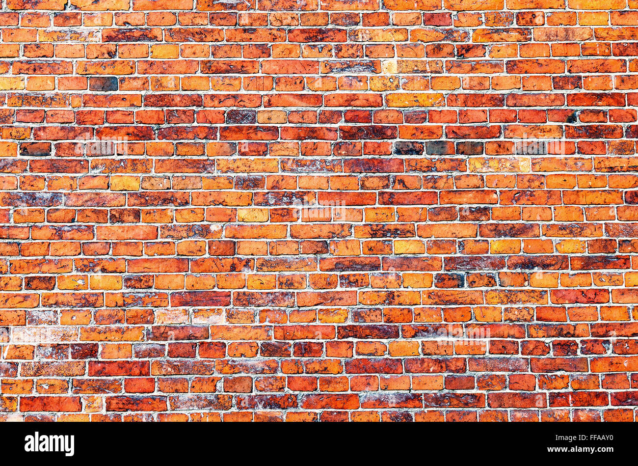 Old weathered red brick wall as background Stock Photo - Alamy