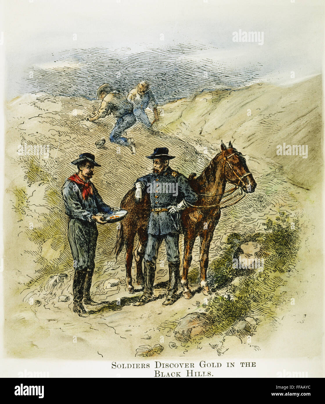 GOLD MINING. /nSoldiers of an expedition commanded by Lieutenant ...