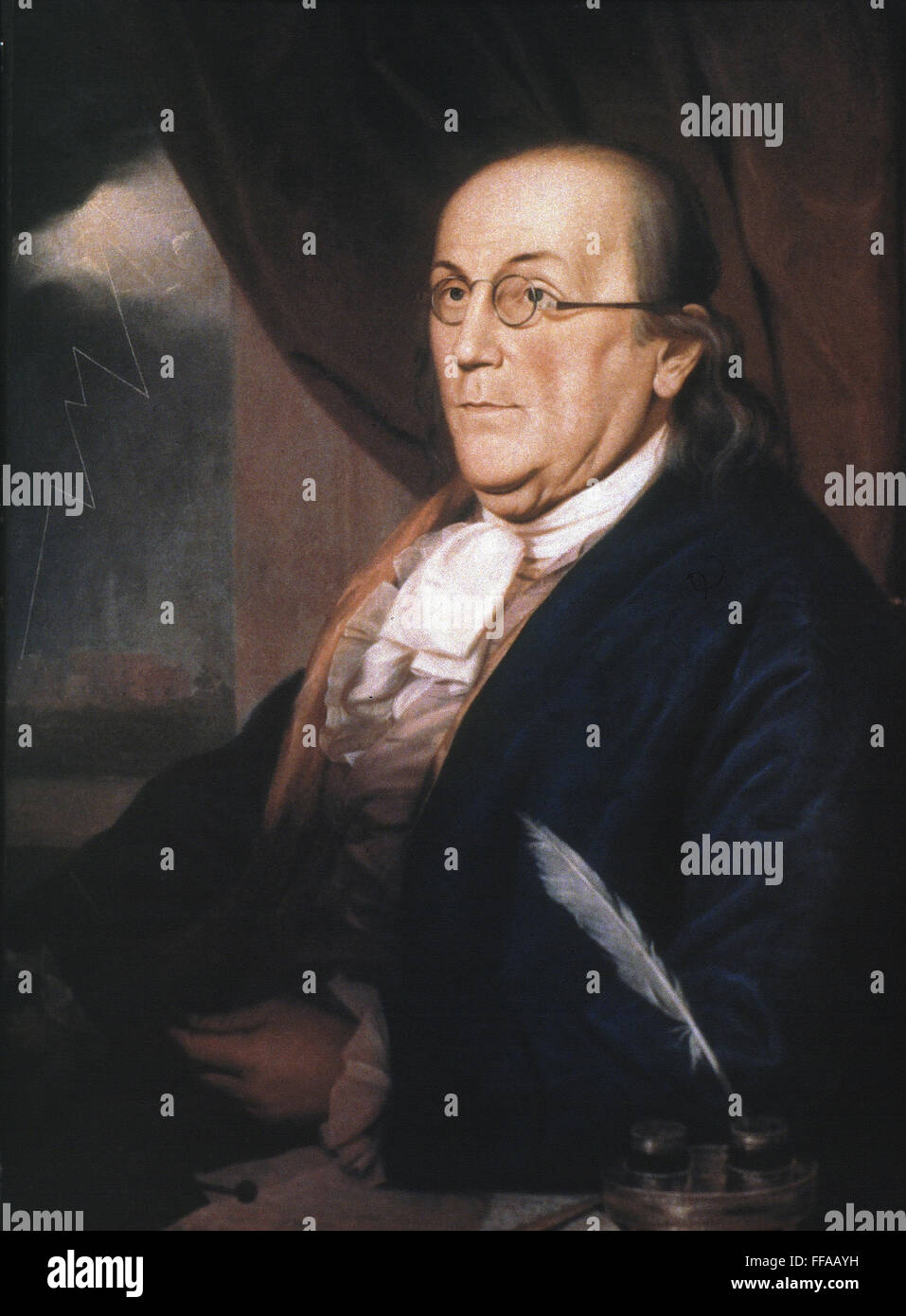 BENJAMIN FRANKLIN (1706-1790). /nAmerican printer, publisher, scientist ...