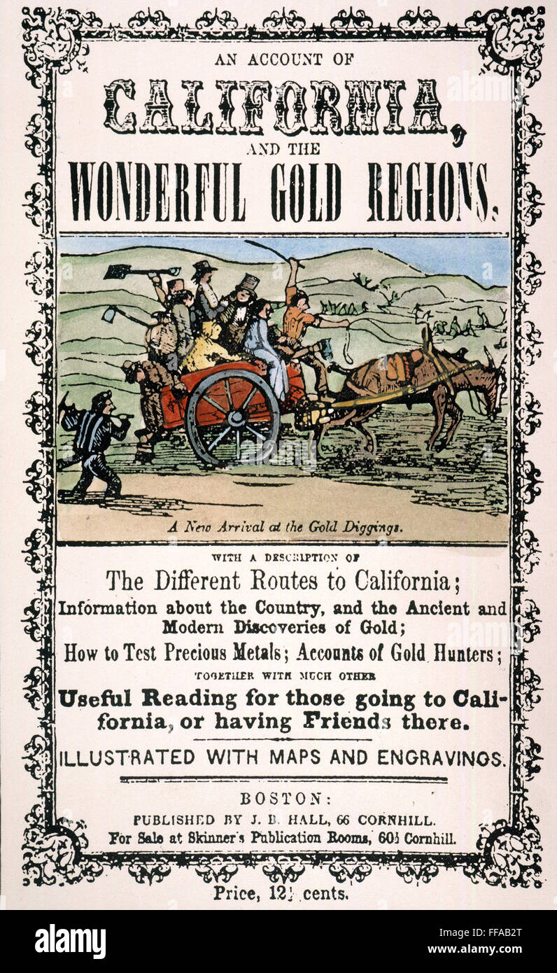 CALIFORNIA GOLD RUSH GUIDE. /nCover of a guide to the gold fields of ...