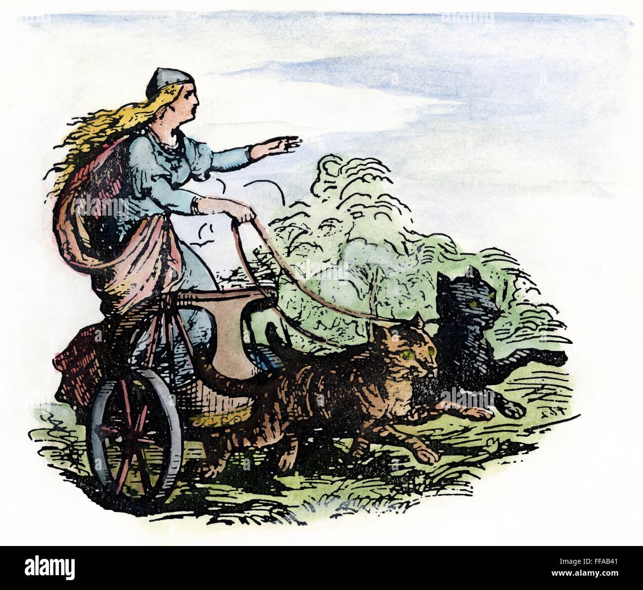 NORSE GODDESS FRIGG. /nFrigg (Freya), in Norse mythology the sister of ...