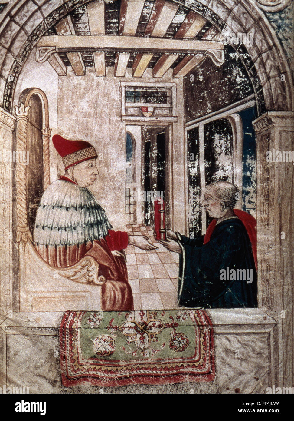 VENICE: DOGE AND GUILD. /nThe Doge receives the by-laws of the weavers ...