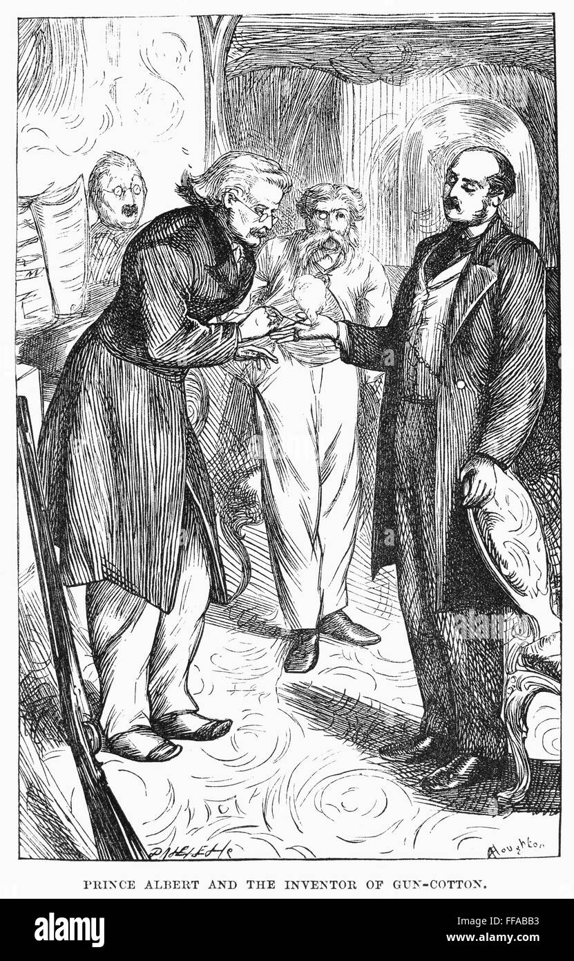 CHRISTIAN SCH╓NBEIN /n(1799-1868). German chemist. Showing his ...