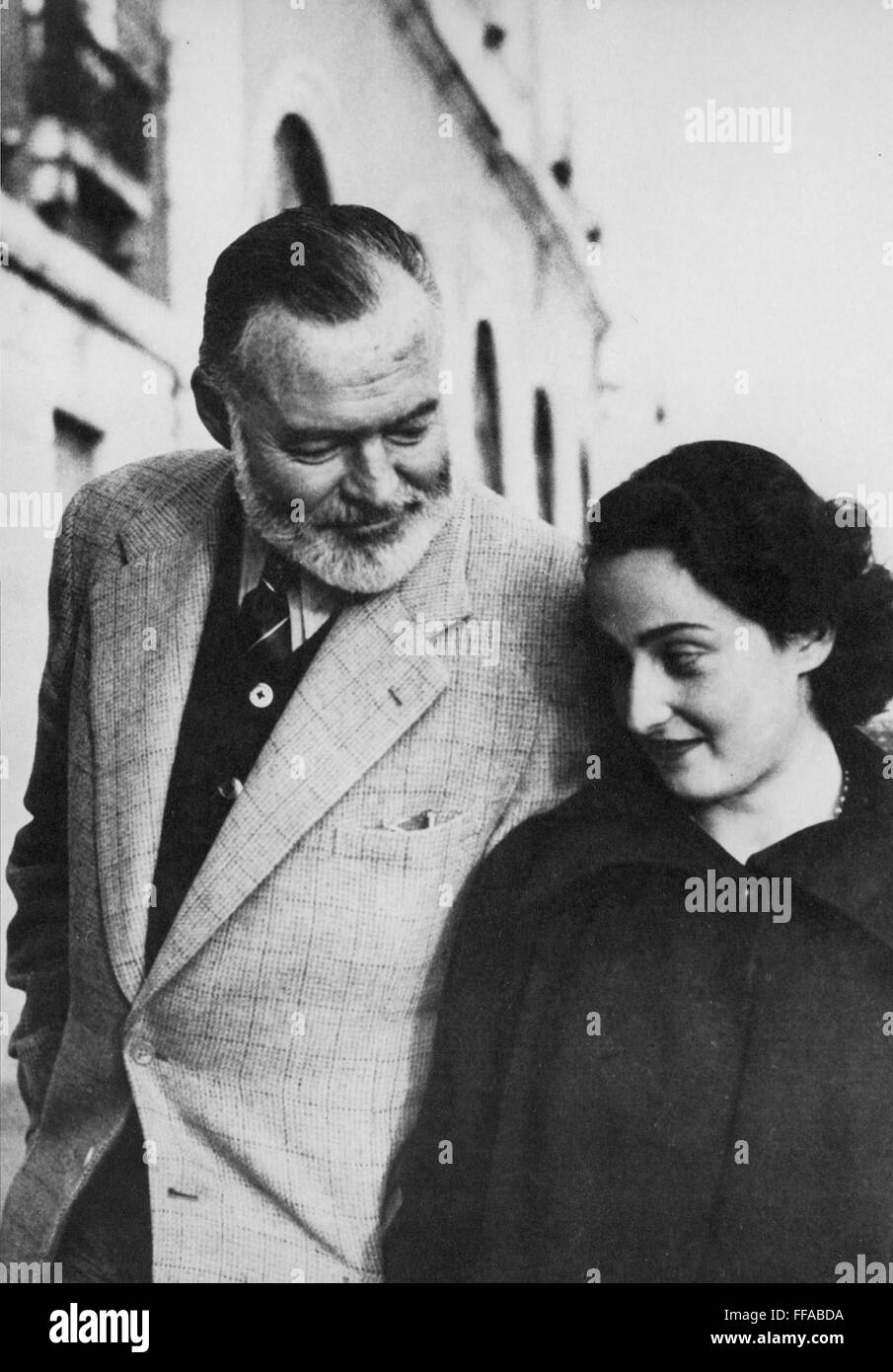 E. HEMINGWAY (1899-1961). /nAmerican writer. Photographed at Venice ...